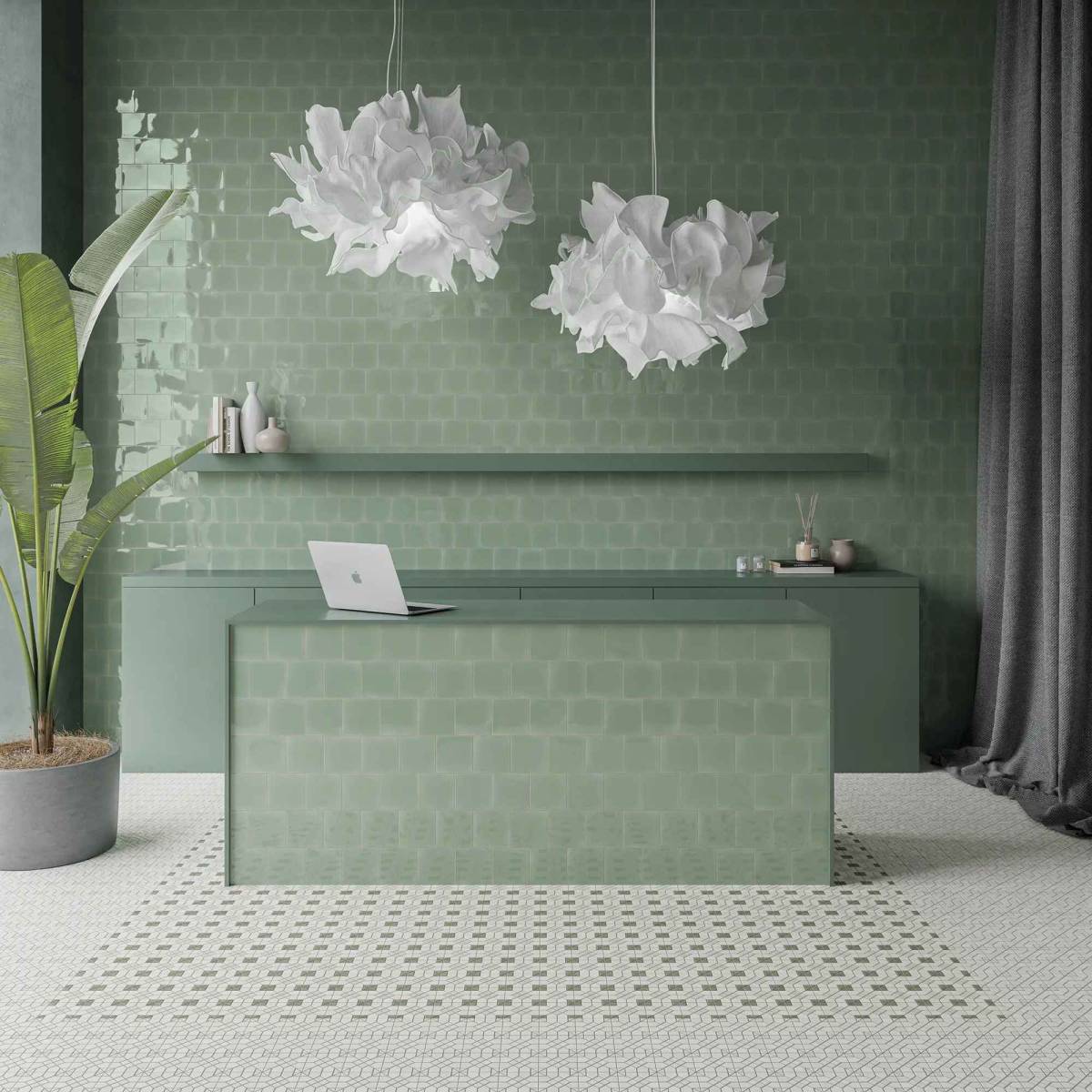 Wow Design Fayenza Square Fern Gloss 12,5x12,5 cegiełka ścienna | carrea.pl